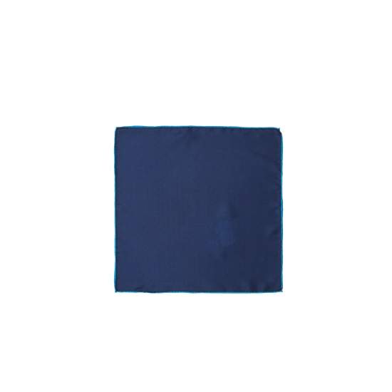 Navy Blue Silk Handkerchief Bag