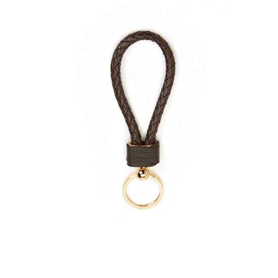 Brown Mens Leather Keychain