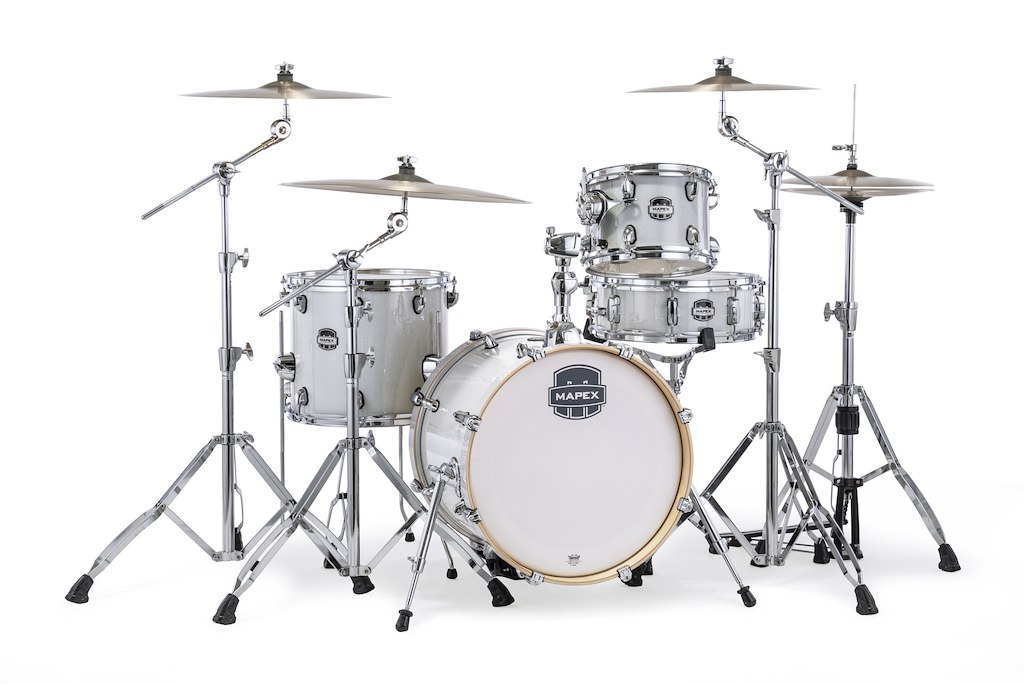 Mapex MA486SDT Mars 4-Piece 18 Bop Drum Set Birch Shell Pack Diamond Sparkle