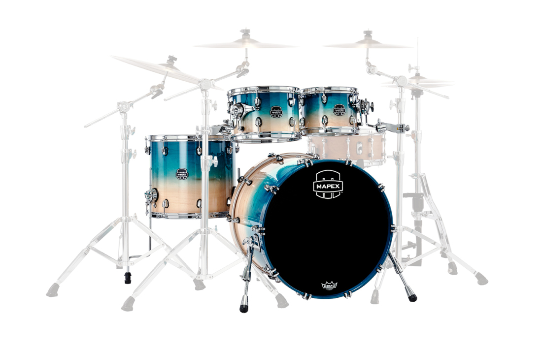 MAPEX SR529XUQ Saturn New Rock Shell Pack Drum Set Agua Fade