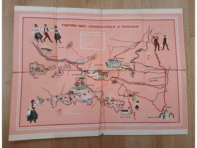 Aranđelovac turistička karta