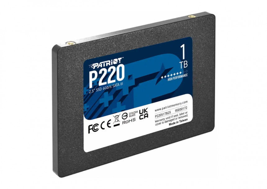 SSD 2.5 SATA3 1TB Patriot P220 550MBs/500MBs P220S1TB25