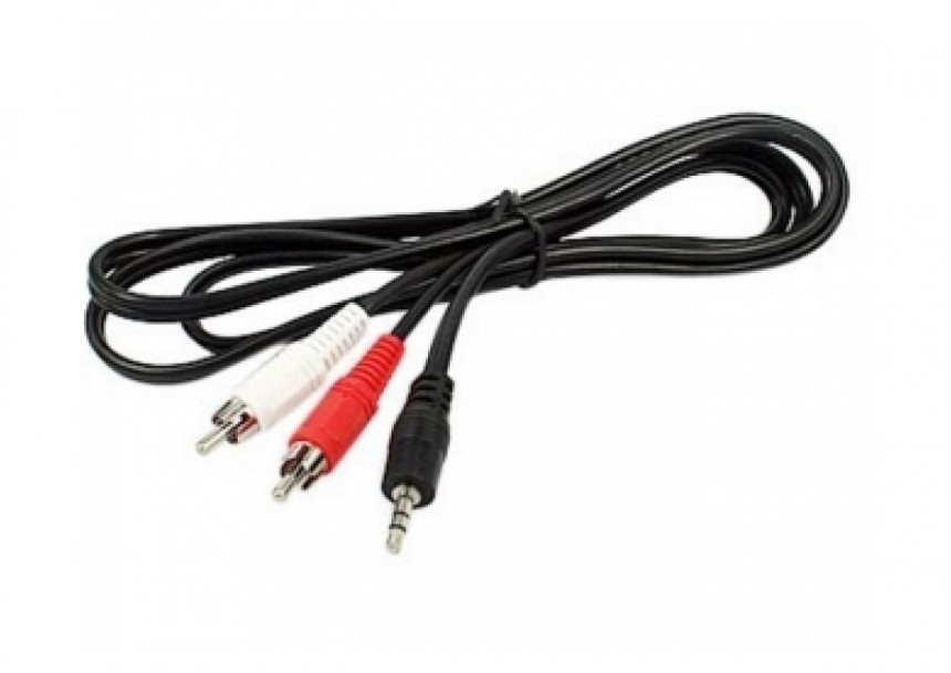 Kabl audio 3.5mm - 2xRCA 5m crni