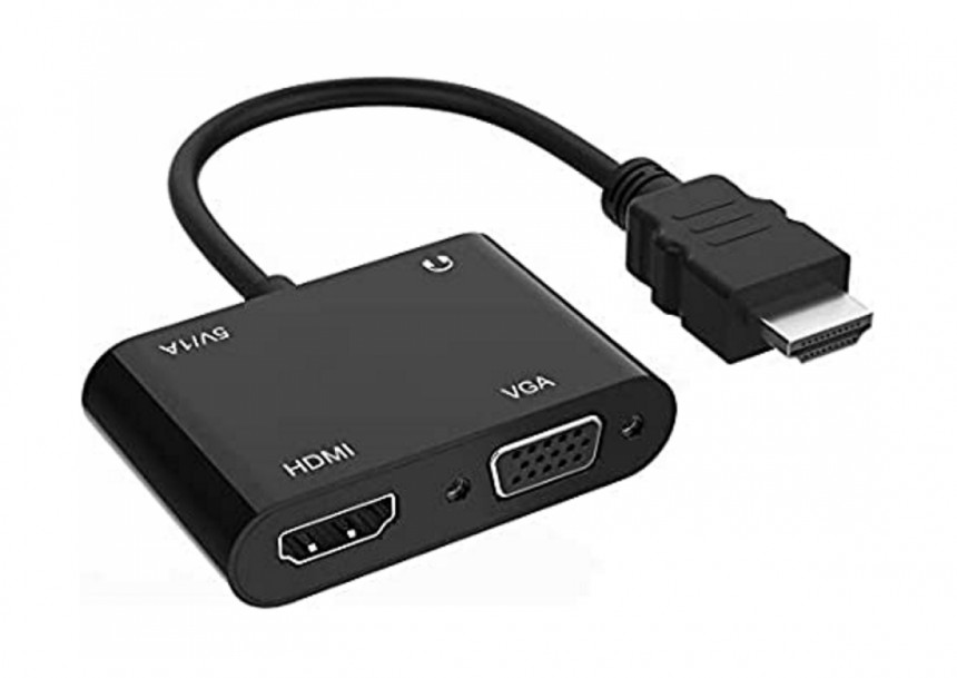 Adapter-konvertor HDMI na HDMI+VGA+MICRO+AUDIO