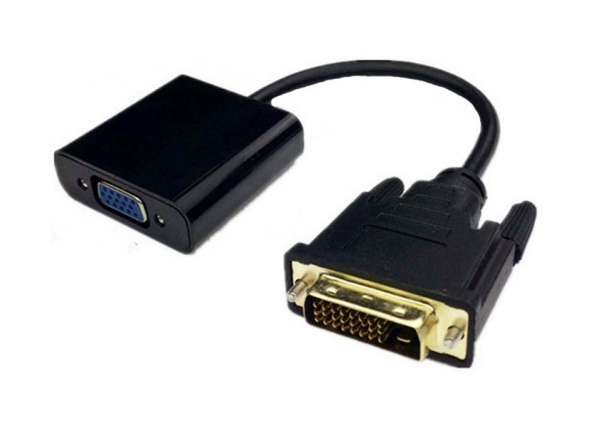 Adapter DVI-D (M) - VGA (F) crni