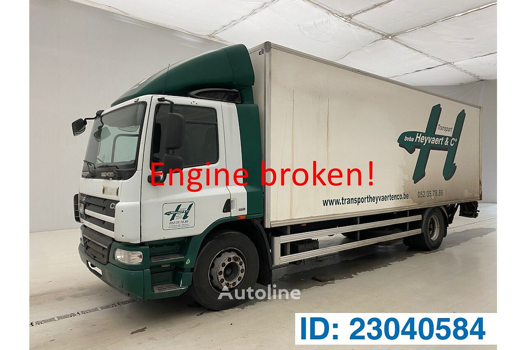 DAF CF75.250 - damaged engine kamion furgon