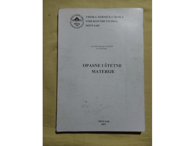 Opasne i stetne materije