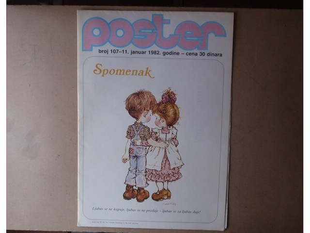 POSTER broj 107 / 11. JANUAR 1982 : Spomenak