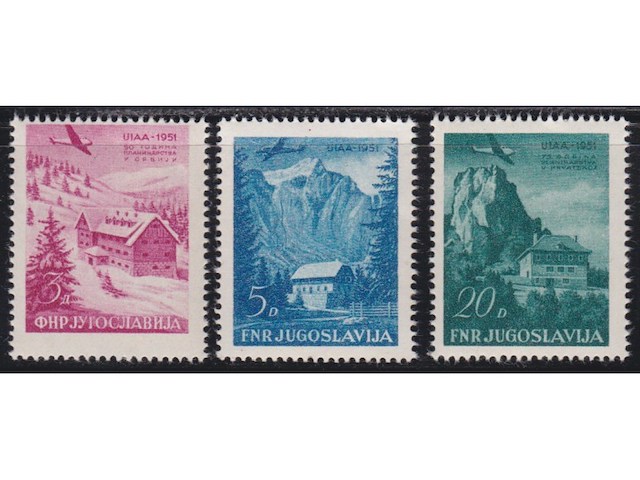 Jugoslavija 1951 Planinari čisto Mic. 655/657