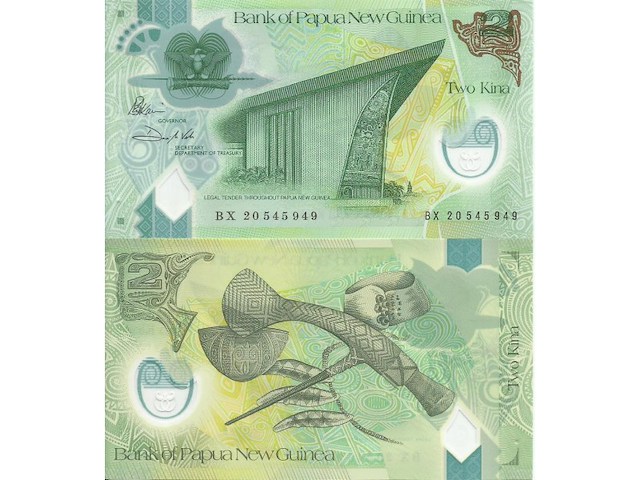 Papua New Guinea 2 kina 2020. UNC Polymer