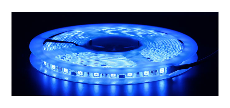 LED TRAKA PLAVA 60X ,SA ZASTITOM (5050) , ICE BLUE