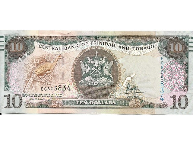 Trinidad and Tobago 10 dollars 2017. (2006) UNC
