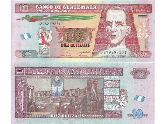 Guatemala 10 quetzales 2018. UNC