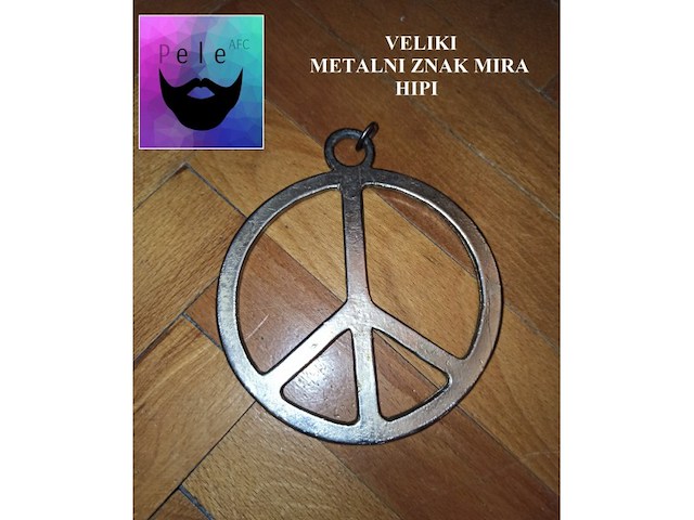 Veliki metalni znak mira  HIPI - TOP PONUDA
