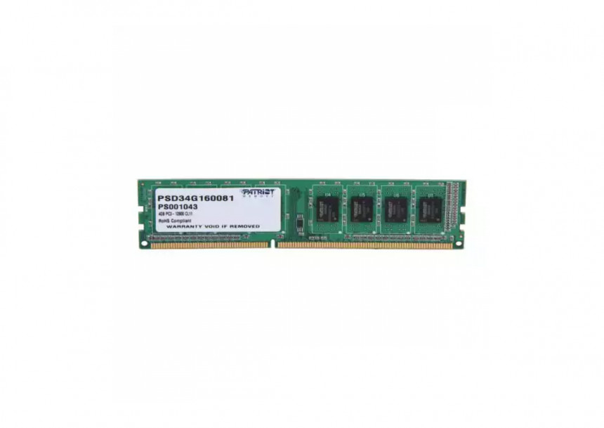 Memorija DDR3 4GB 1600MHz Patriot Signature PSD34G160081