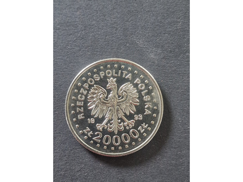 20000 Zlota 1993 Poljska PROOF UNC