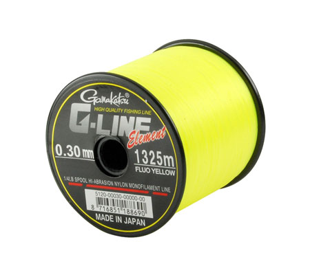 Gamakatsu G-LINE ELEMENT FLUO YELLOW 0,26mm 4,8kg 1820m