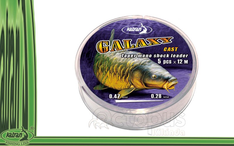 Katran Galaxy Shock Leader Cast 0,47-0,26mm 5pcs*12m