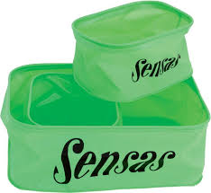 Sensas Rectangular 3 in 1 Eva bait bowls