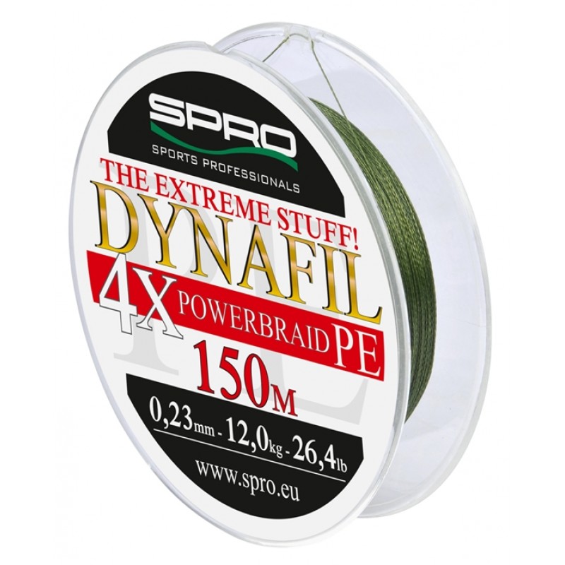 SPRO Dynafil PE Braid 150m 0,08mm-6kg-13,2lb