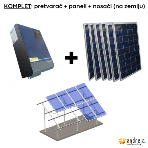 Solarni komplet za monofazne AC pumpe 2.2KW
