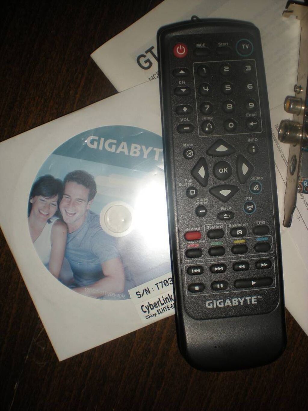 GIGABYTE GT-P6000 TV KARTICA Ispravna tv kartica sa CD-om za