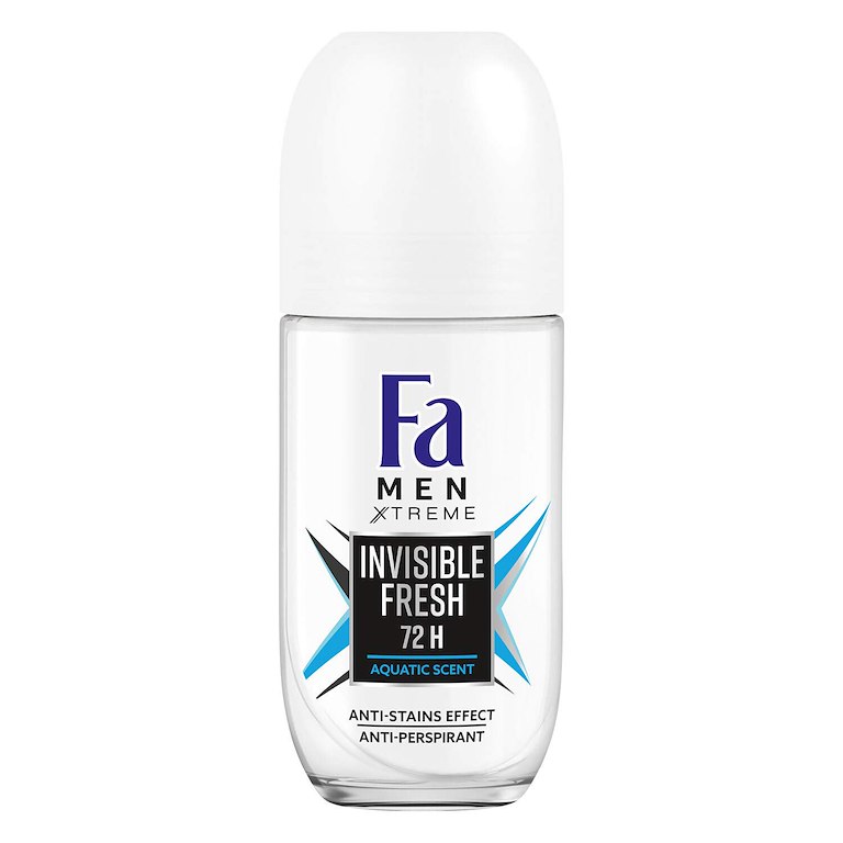 DEO ROLL-ON FA MEN 50ML XTREME INVISIBLE