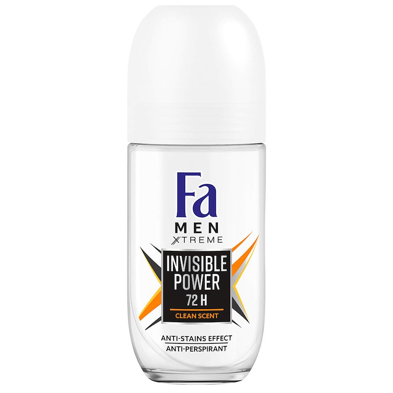 DEO ROLL-ON FA MEN 50ML XTREME INVISIBLE