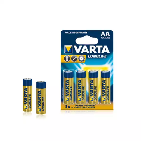 Baterija Varta LR6 Longlife AA, nepunjiva 1/4