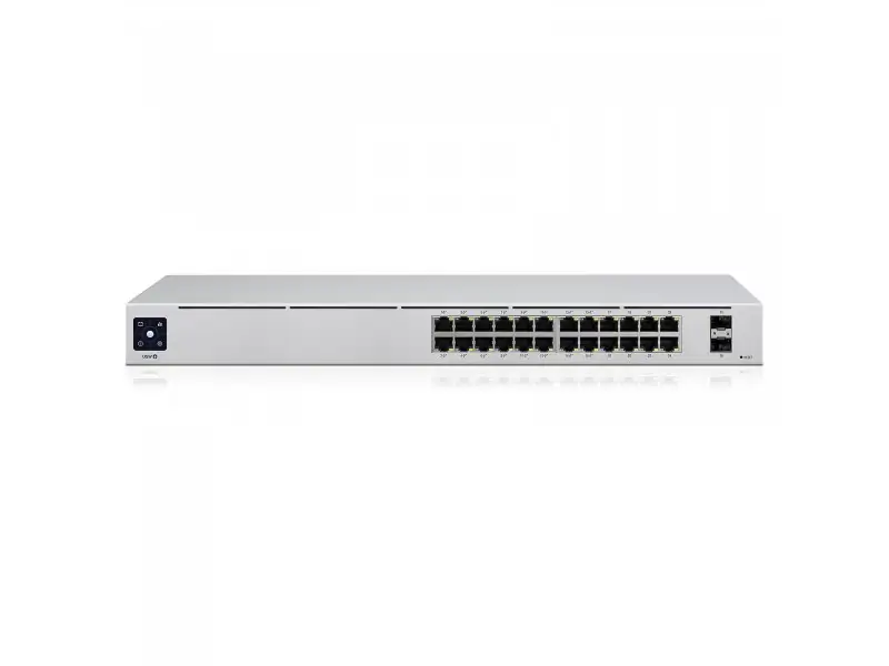 UBIQUITI USW-24-POE GIGABIT LAYER 2 SWITCH. 24 X GIGABIT ETHERNET PORTS, 16 AUTO-SENSING 802.3AT POE+ PORTS + TWO SFP PORTS