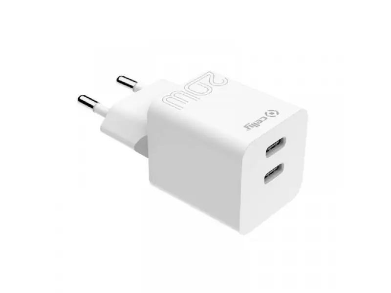 CELLY GLAVA PUNJAČA SA 2 USB-C ULAZA OD 20W