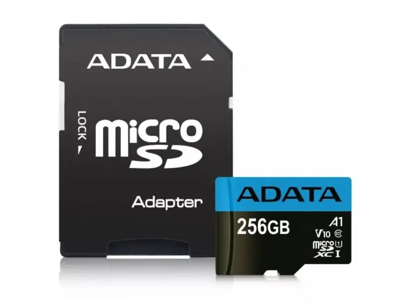 A DATA UHS-I MICROSDXC 256GB CLASS 10 + ADAPTER AUSDX256GUICL10A1-RA1