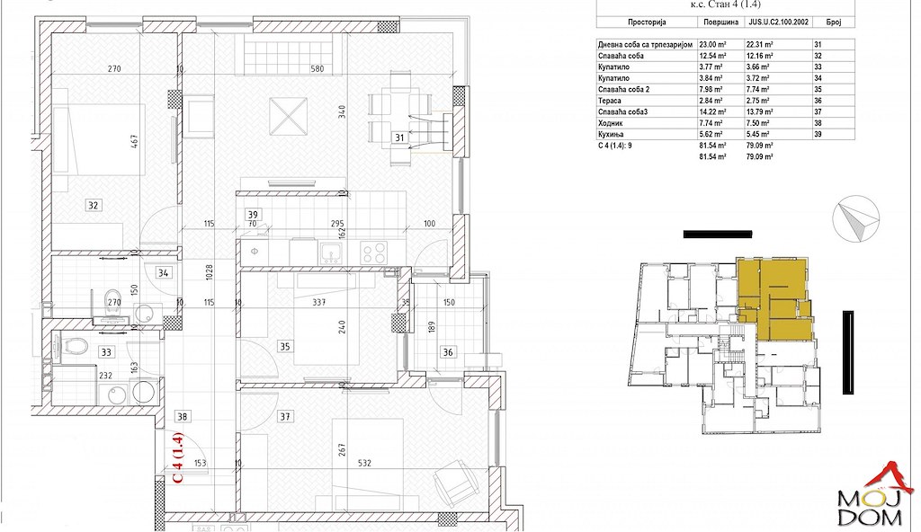 Stan,PETROVARADIN,PETROVARADIN,kv: 82, € 168920, ID: 1025755