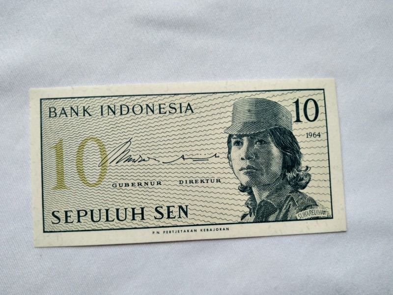 Indonezija 10 sen,1964 god.UNC