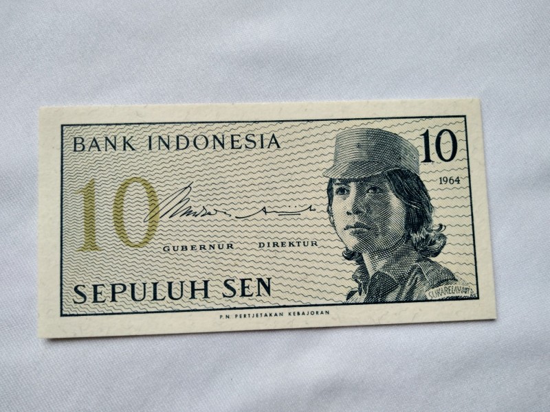 Indonezija 10 sen,1964 god.UNC