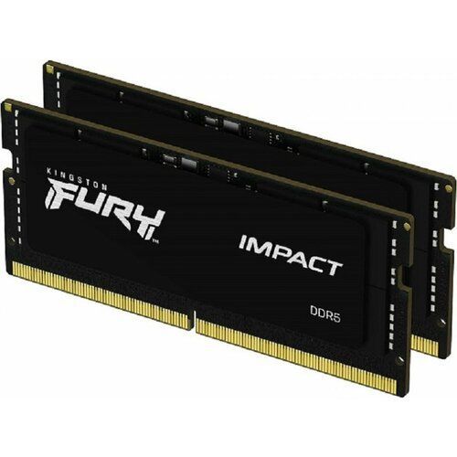 Kingston - DDR5 64GB (2x32GB) SO-DIMM 4800MHz [FURY IMPACT], Non-ECC Unbuffered, CL38 1.1V, 262-pin 2Rx8, Memory Kit