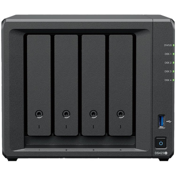 Synology DS423+, Tower, 4-Bays 3.5 SATA HDDSSD, 2 x M.2 2280 NVMe SSD, CPU Intel Celeron J4125 4-core (4-thread) 2.0 GHz, max. boost up to