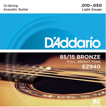 D’ADDARIO EZ940 – Set žica za 12-o žičanu akustičnu gitaru