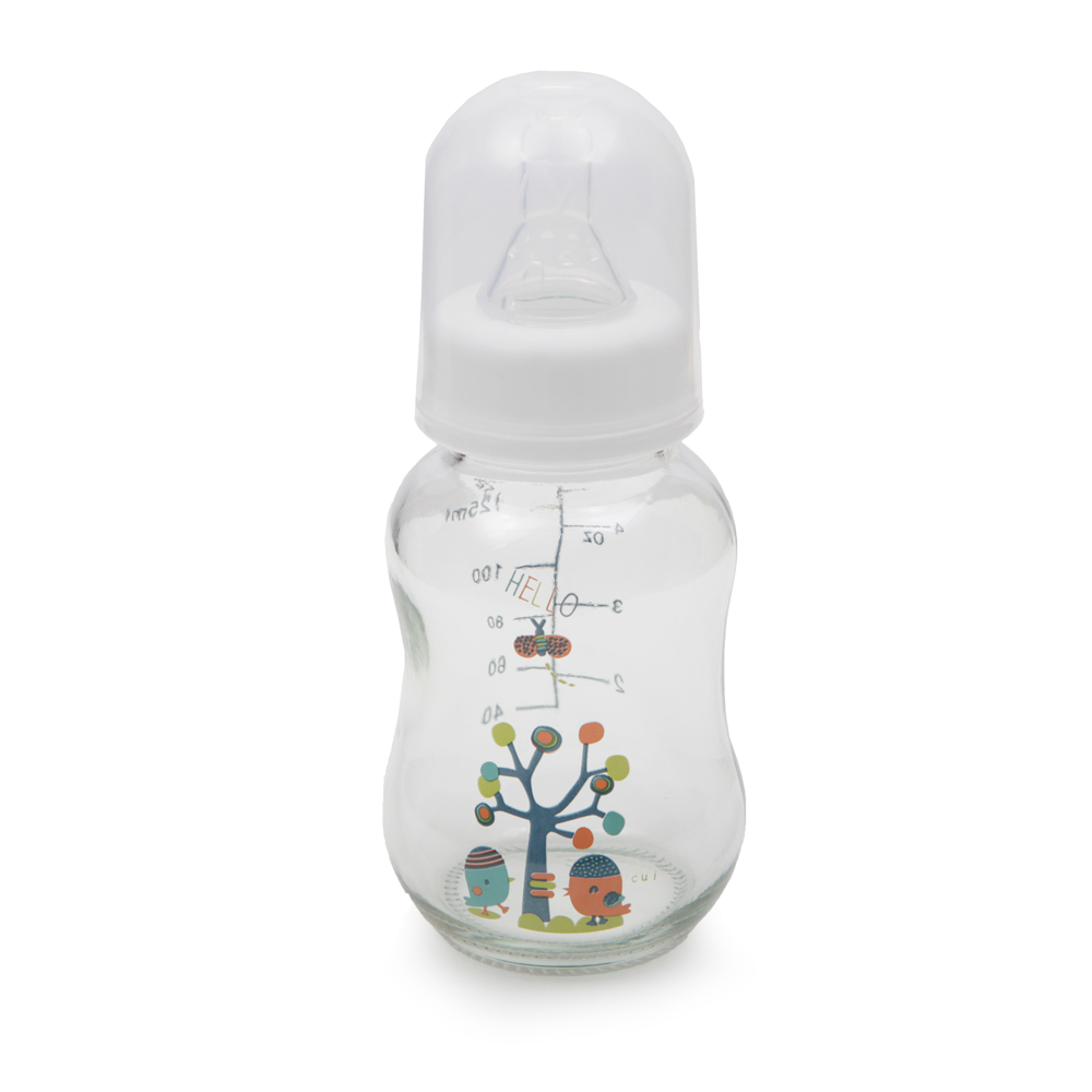 Cangaroo Staklena flašica za bebe standardni vrat 120 ml CAN8528