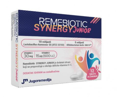 REMEBIOTIC SYNERGY JUNIOR 12 TABLETA ZA ŽVAKANJE