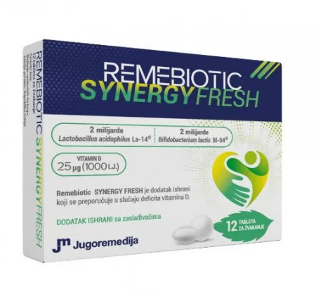 REMEBIOTIC SYNERGY FRESH 12 TABLETA ZA ŽVAKANJE