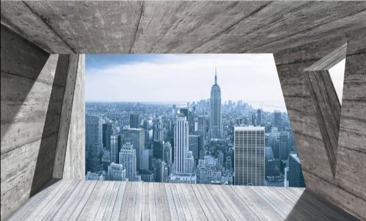 368×254 City (New York Terrace Panorama) – New York – Most – Grad – 3D fototapeta zidni mural foto tapeta