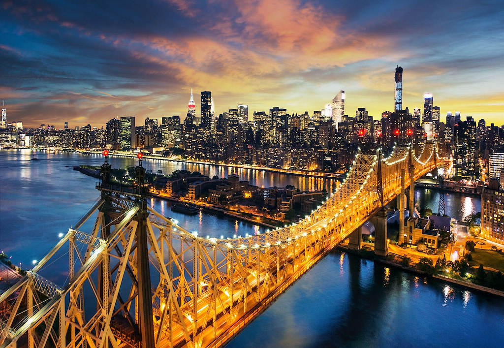 368×254 City (NY Queensboro Bridge Skyline) – New York – Most – Grad – 3D fototapeta zidni mural foto tapeta