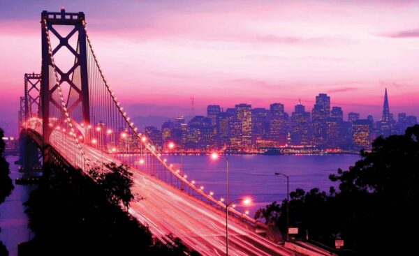 368×254 City (San Francisco Golden Gate Bridge) – Most – Grad – Roza – 3D fototapeta zidni mural foto tapeta