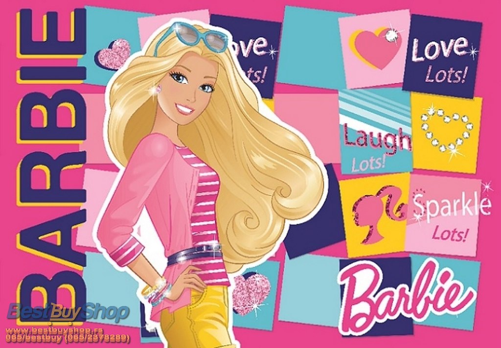 368×254 Kids (Barbie Pink) – Barbika – Barbi – 3D fototapeta zidni mural foto tapeta