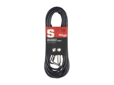 Stagg SGC6PL DL
Instrument cable, jack/jack (m/m, straight/L-shaped), 6 m (20"), heavy-duty connectors, S-series
