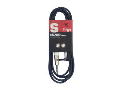Stagg SGC3PL DL
Instrument cable, jack/jack (m/m, straight/L-shaped), 3 m (10"), heavy-duty connectors, S-series