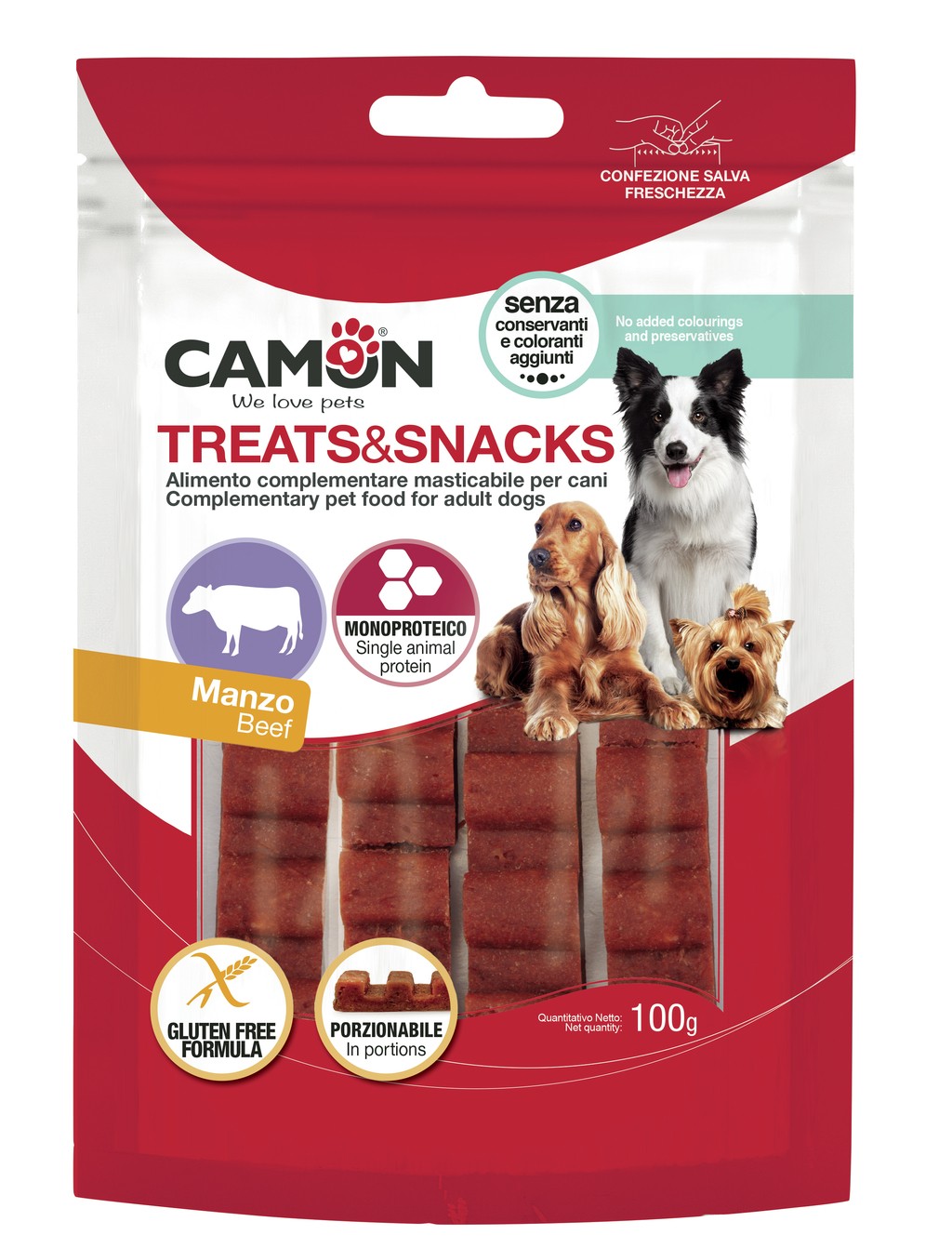 Camon Dog Tabla Govedina 4kom 100g