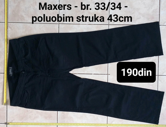 Maxers muške farmerke br. 33 poluobim struka 43cm