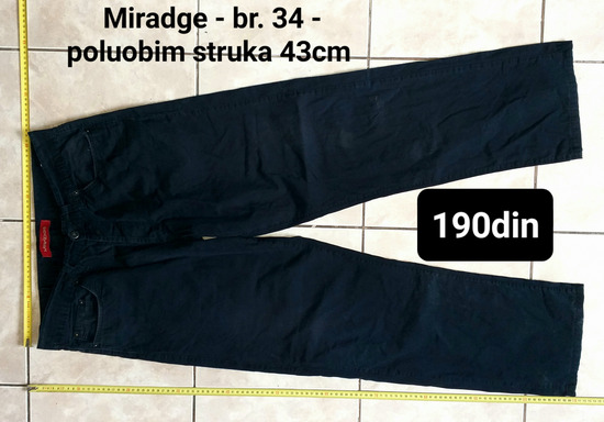 Miradge pantalone br. 34 poluobim struka 43cmc